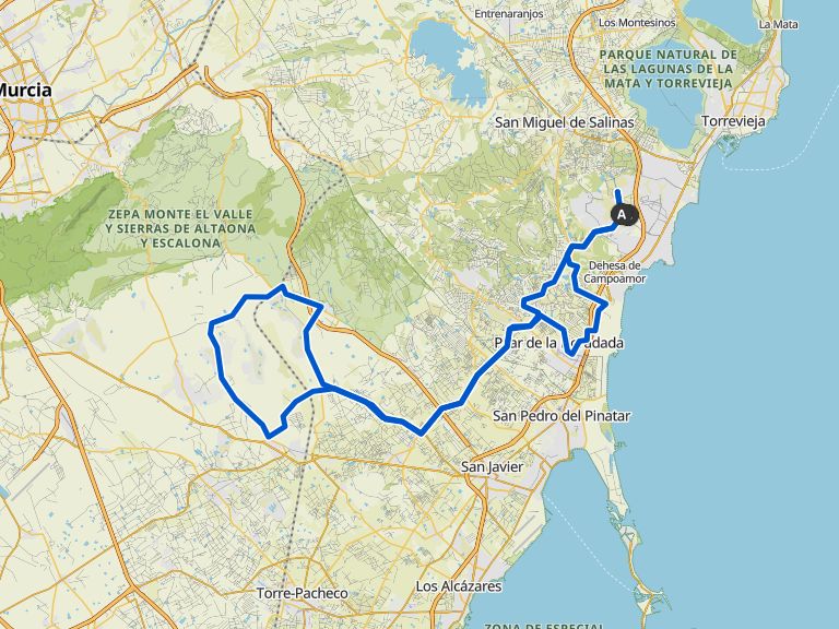 La Zenia to la Tercia | road ride | Komoot